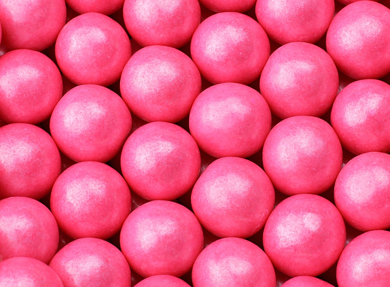 Shimmer Bright Pink Gumballs - 2lb - EnterVending