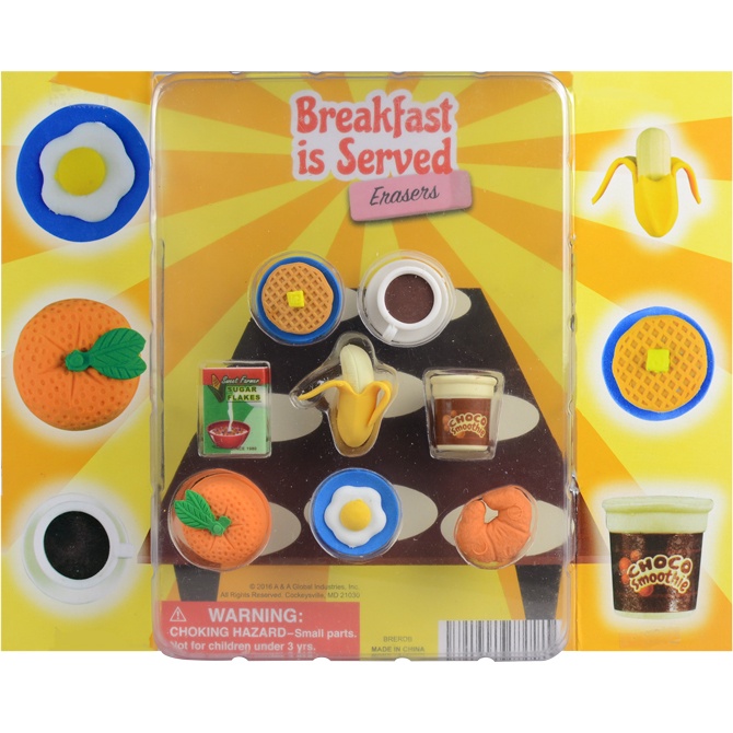 Buy Breakfast is Served Erasers in 1in capsules in 250 count bag ...