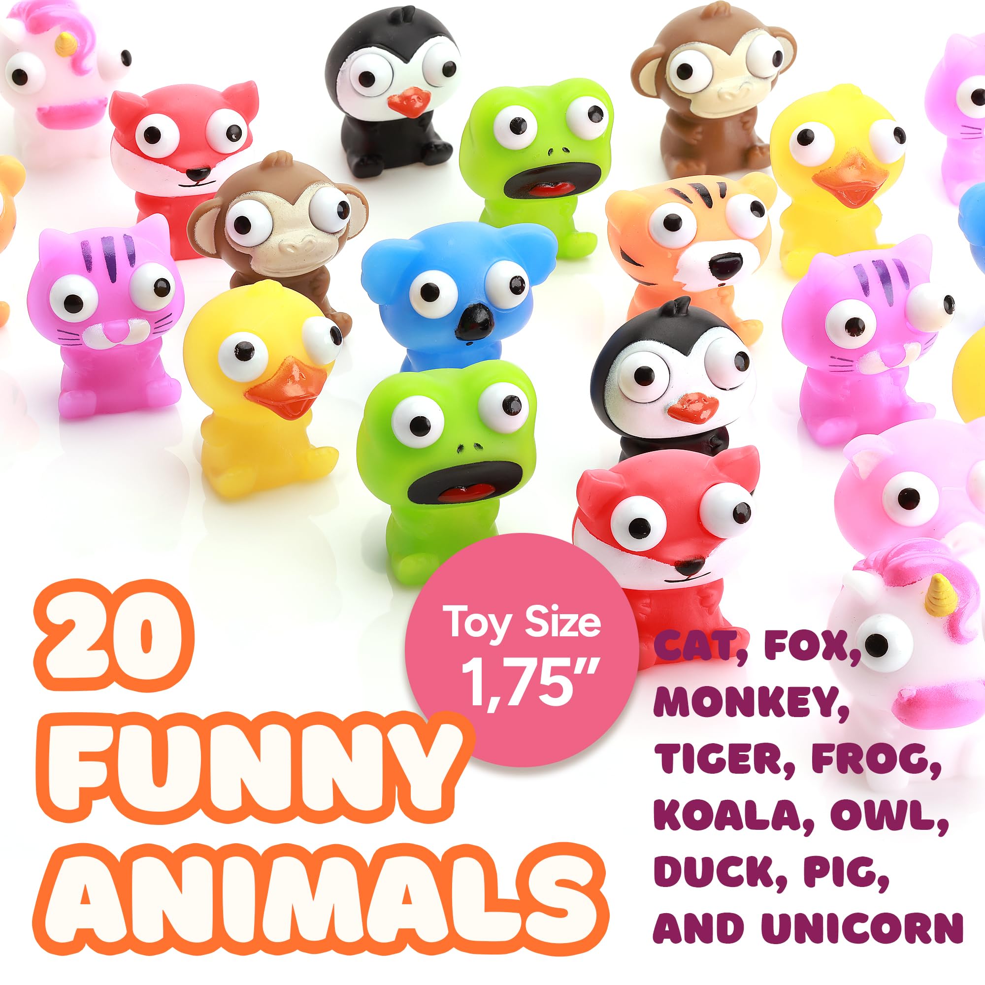 Surprise Toy Capsules – Eye Popping Animal Squishy Toys in Pre-Filled ...