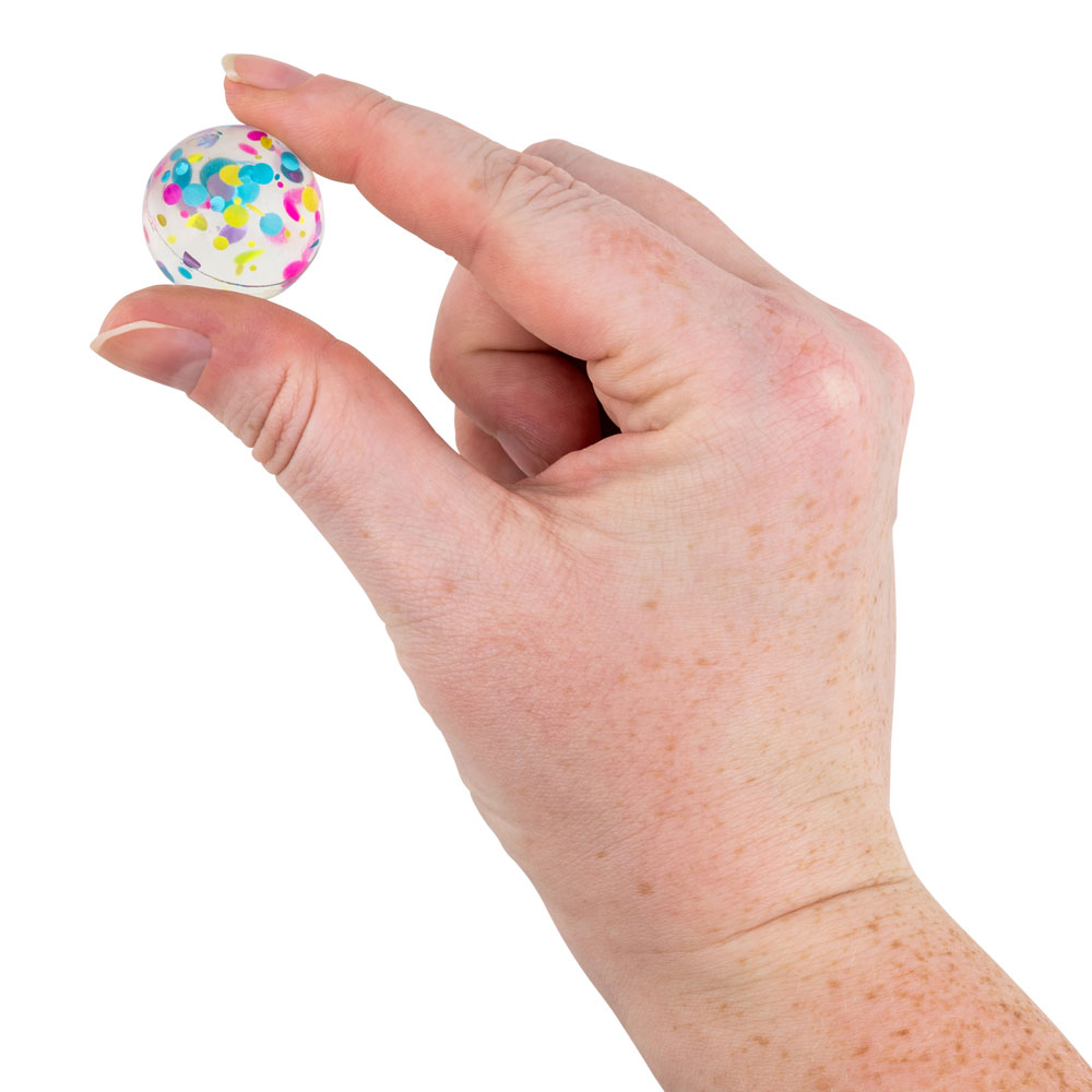 27mm High Bounce Translucent Rubber Balls with Mixed Colors Confetti ...