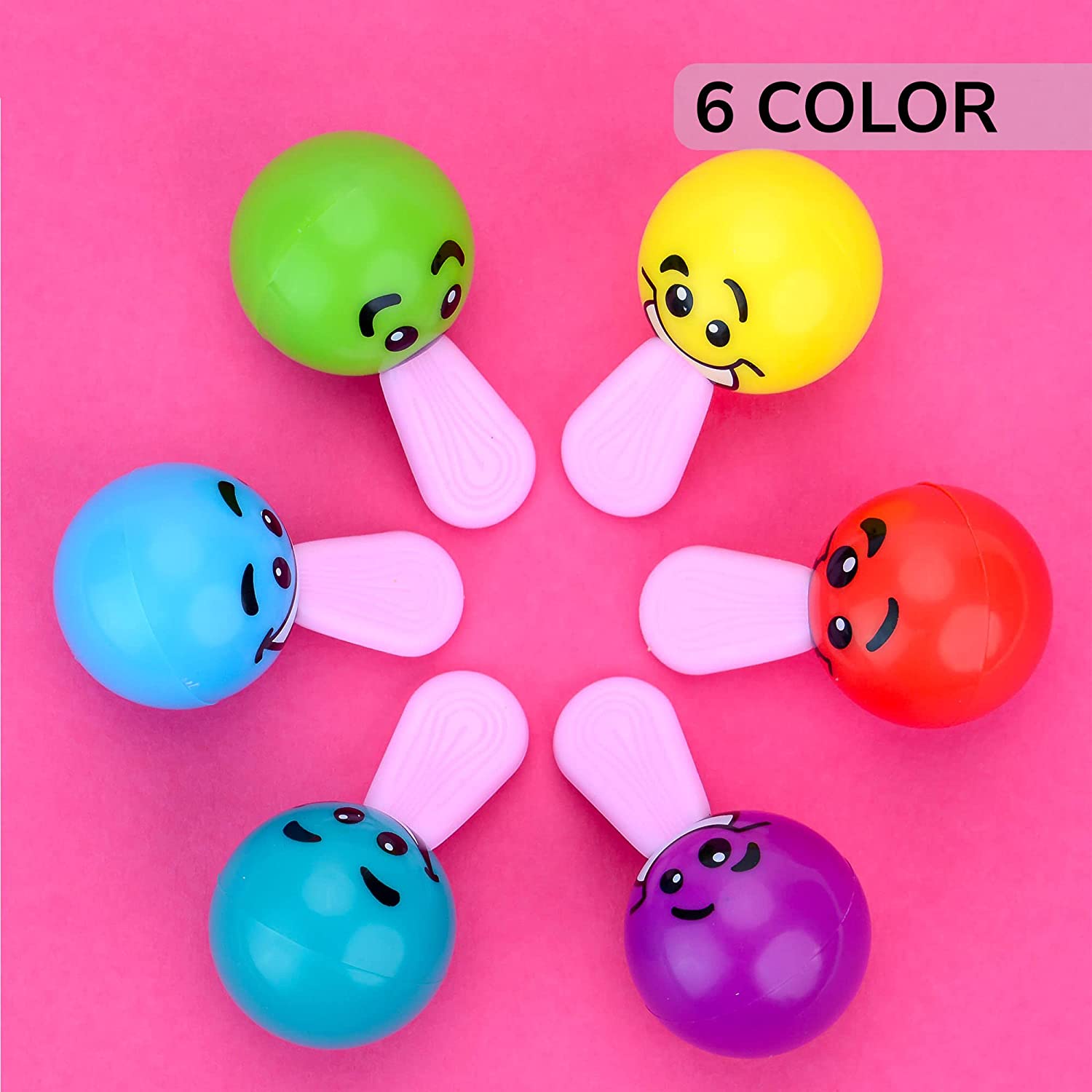 1.25" Stretch Tongue Silly Face Ball - 50 Pcs … - EnterVending
