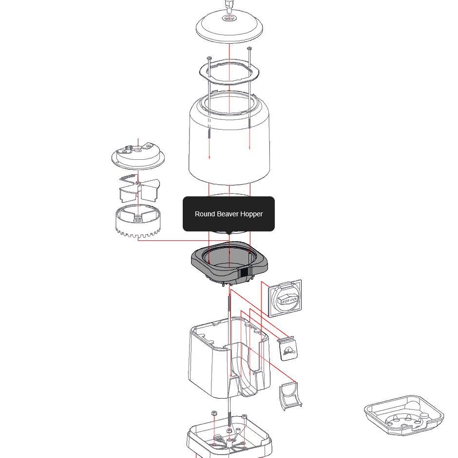 RB Round Chrome Hopper - EnterVending